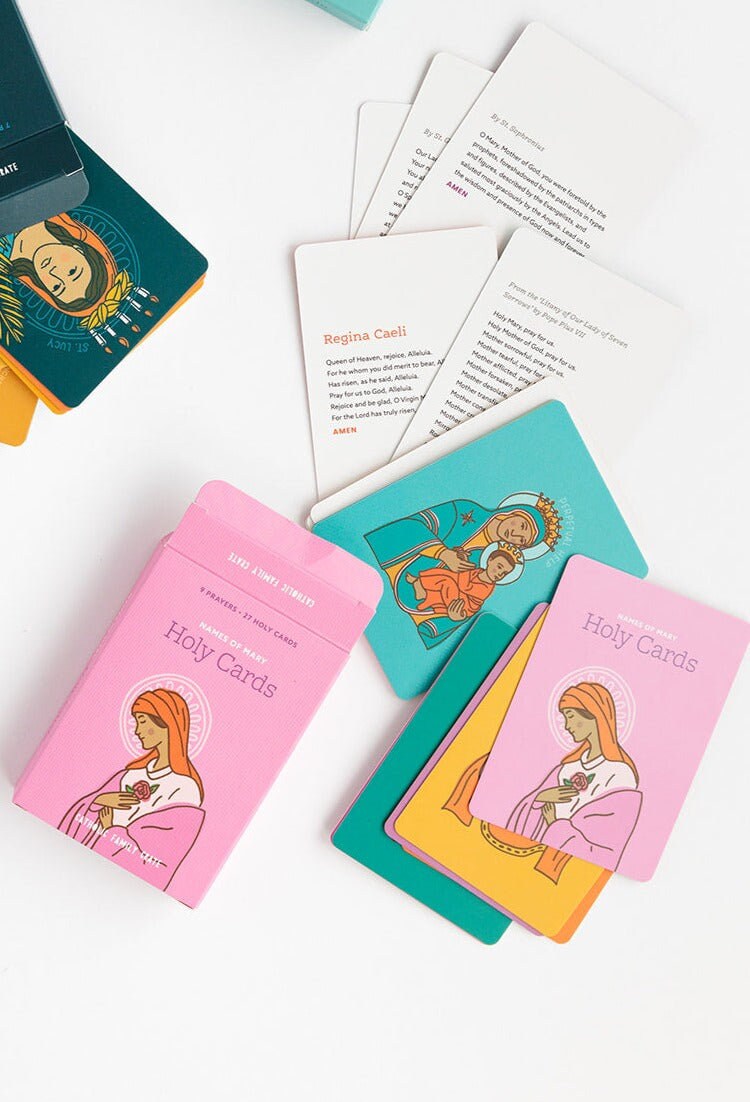 Holy Cards Marian Pack 28 Cards Catholic Holy Cards Mary Holy Cards ...