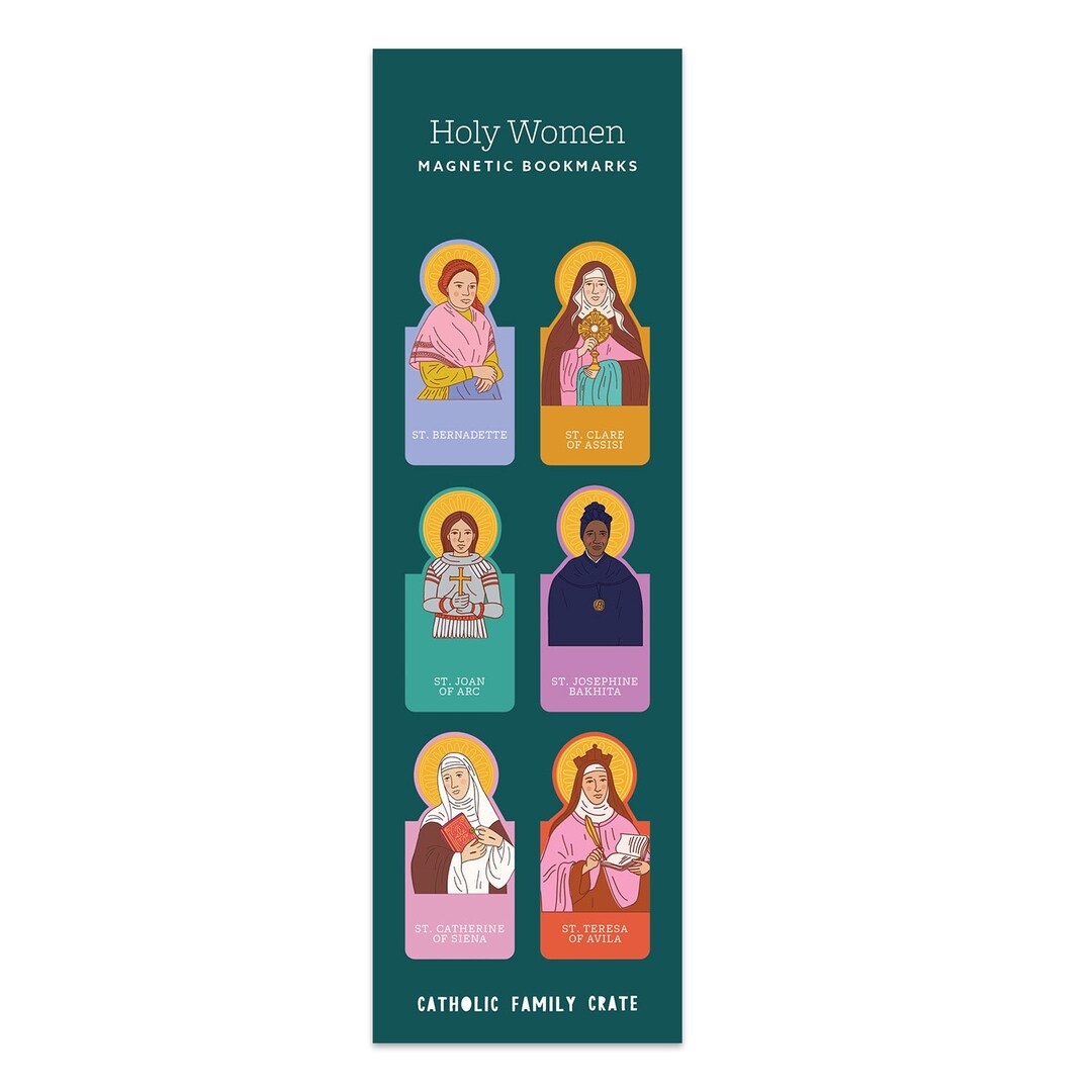 Holy Women Magnetic Bookmarks, Catholic Saints, Catholic Gift, Catholic ...
