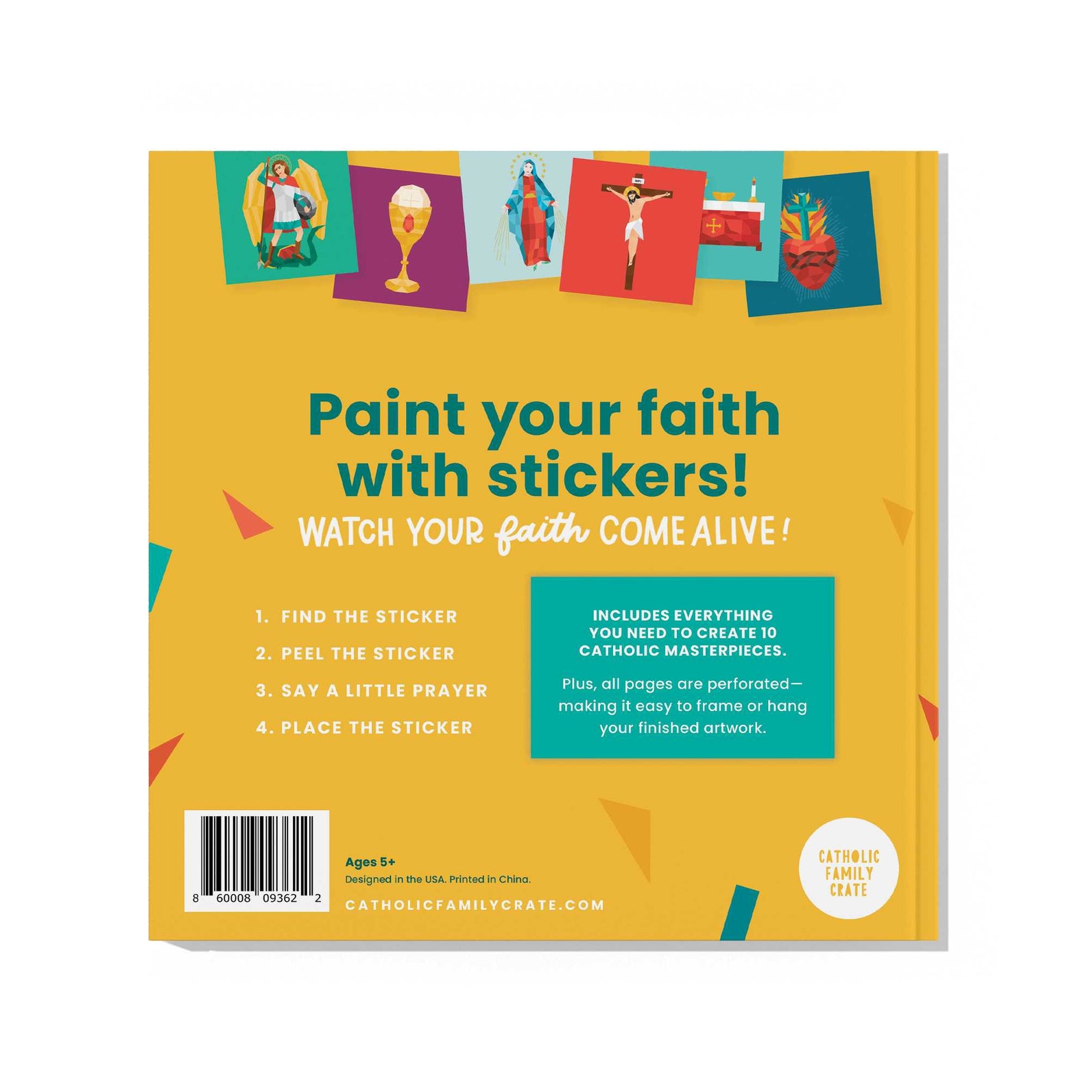 Pray by Sticker: Paint-by-number Sticker Book, Kid's Activity, Catholic ...