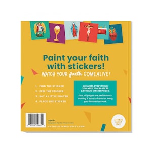 Pray by Sticker: Paint-by-number Sticker Book, Kid's Activity, Catholic ...