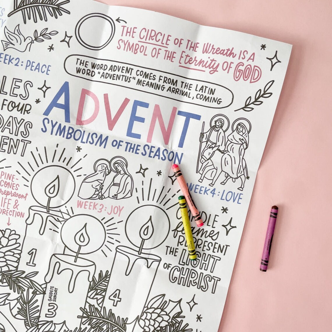 Advent Jumbo Activity Sheet - Pack of 3 - Advent Activity Sheet ...
