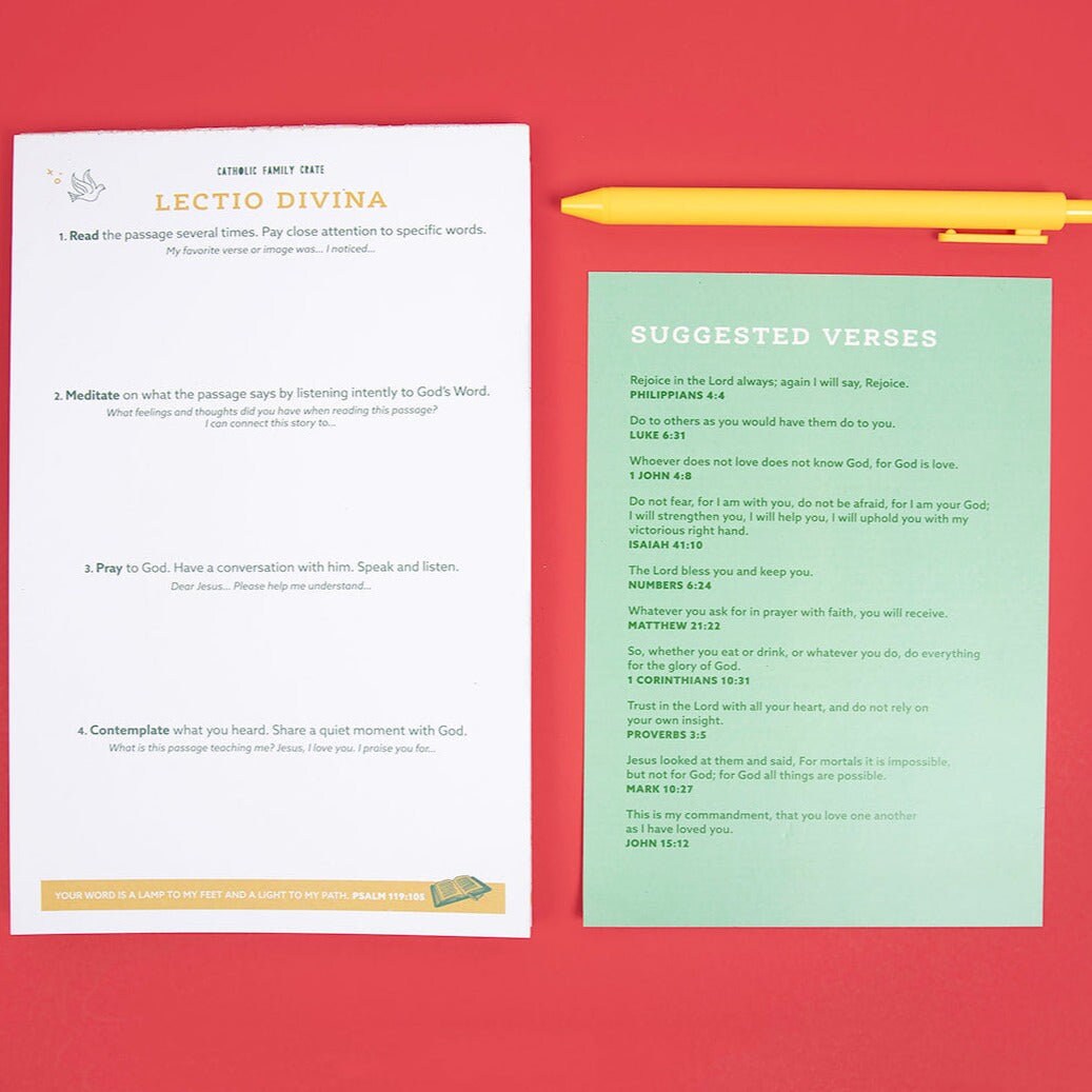 Lectio Divina Notepad Kids Prayer Journal Family Bible Study Activity ...