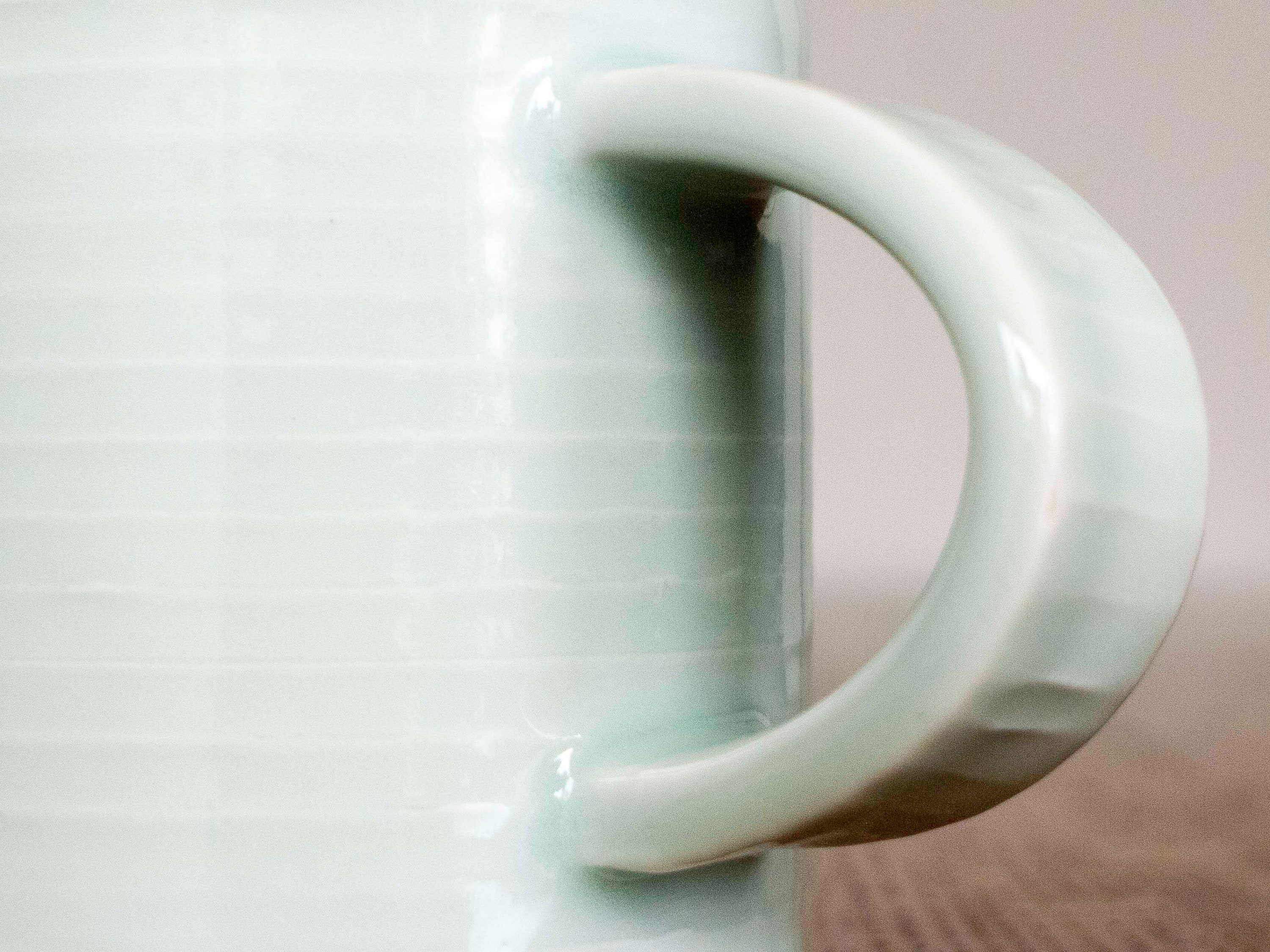 Handmade Porcelain Coffee/tea Mugs With Ribbed Texture - Etsy