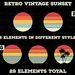 Retro Vintage Sunsets 15 Retro Sunset Clipart PNG Digital Download ...
