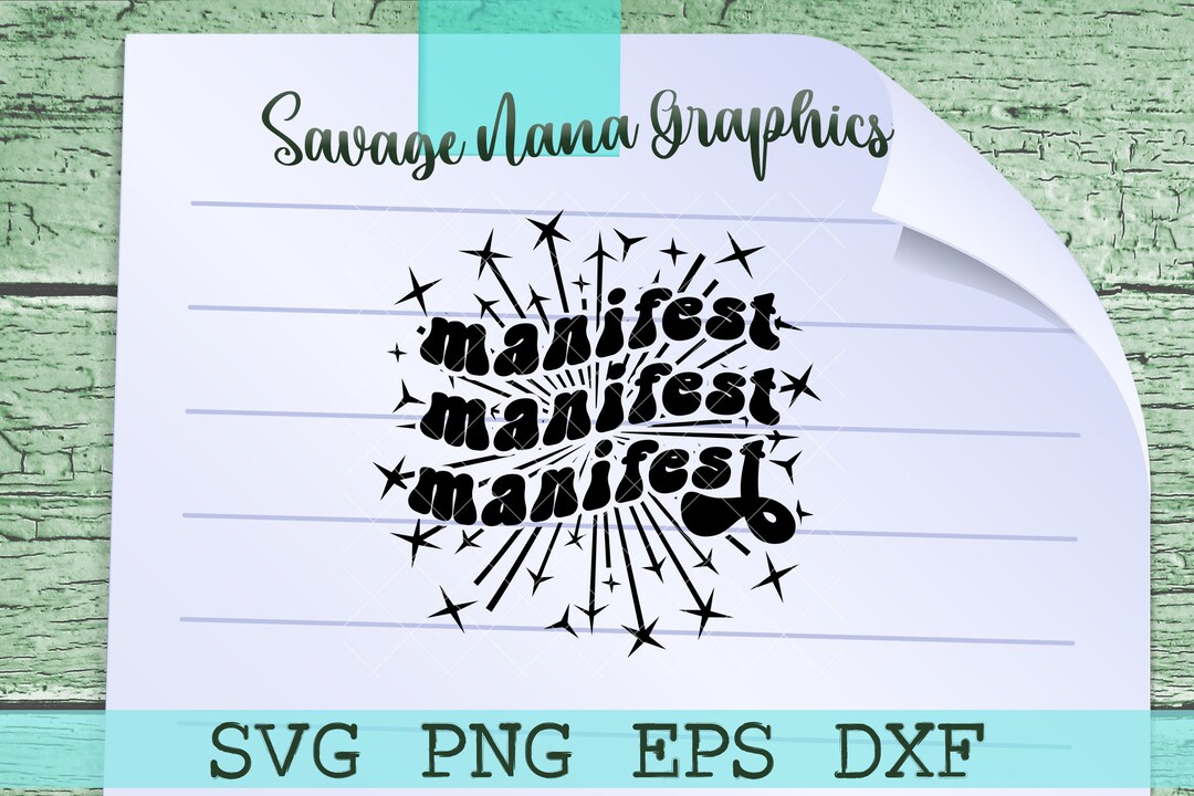 Manifest Cut File Svg Png Eps Dxf Commercial Use Permittedinstant ...