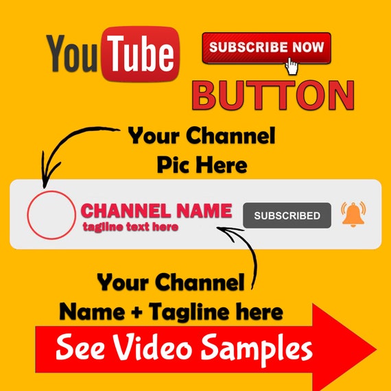 Youtube Subscribe Animation Youtube Subscribe Button | Etsy