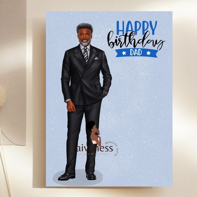 Black Fathers Day Card Black Dad Card Black Man Etsy Uk