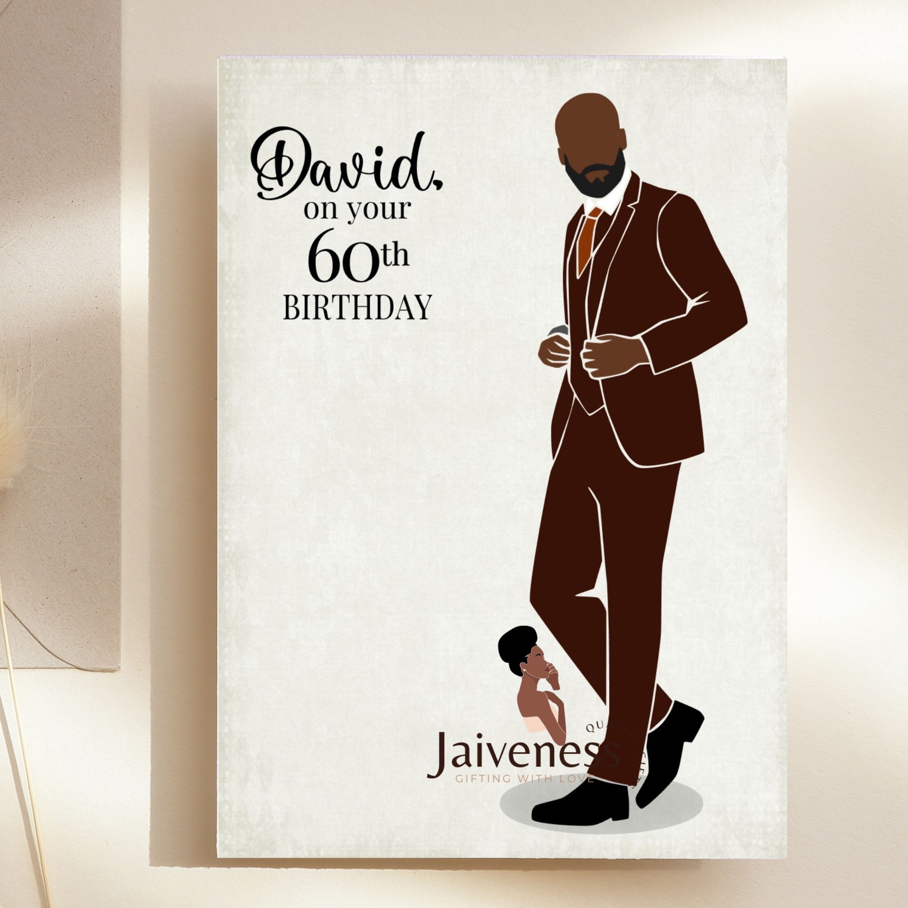 60th Birthday Card for Him, Card for Partner, UK Made, Afro Caribbean ...