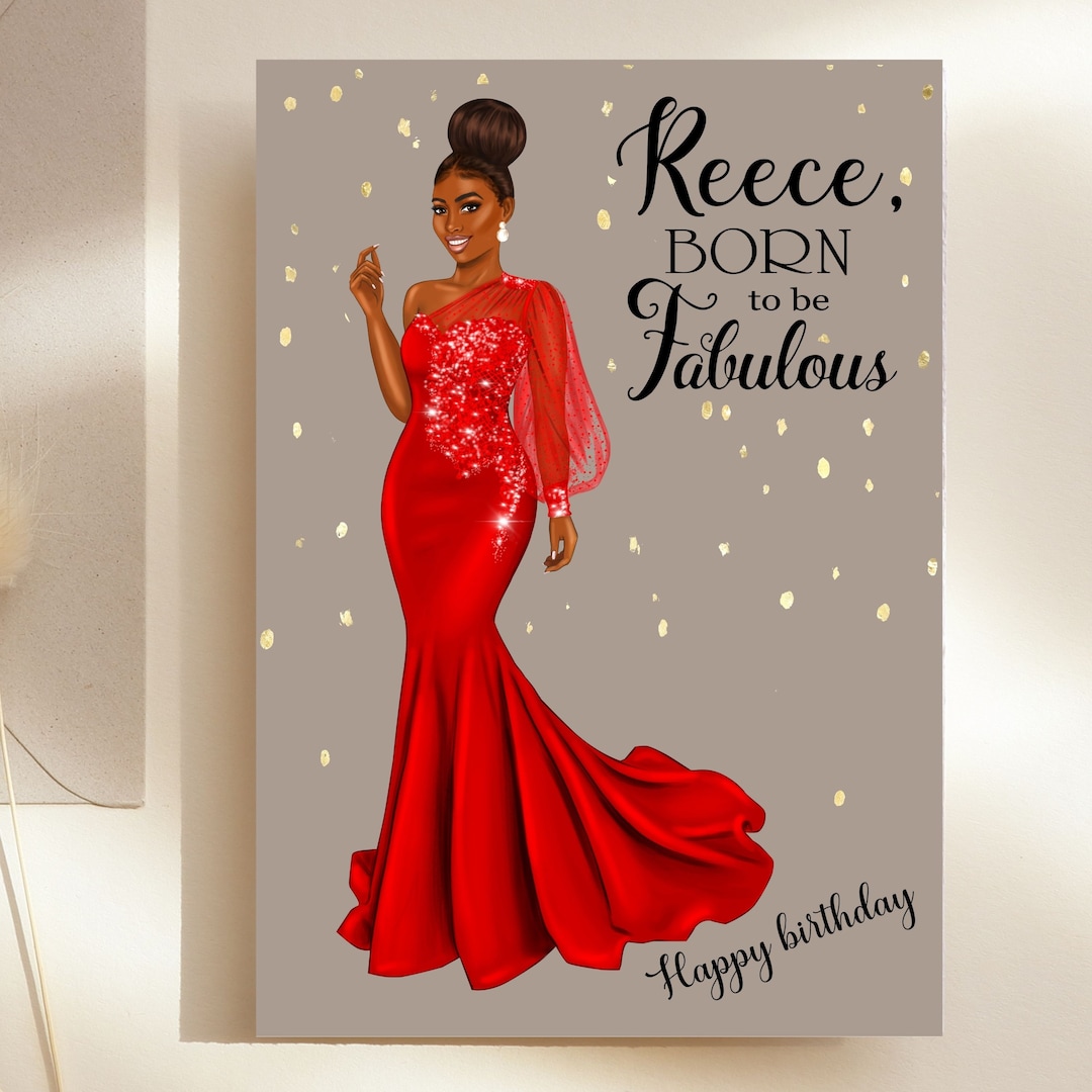 Fashion Greeting Card, Black People Card, Cards for Her, Friend Card ...