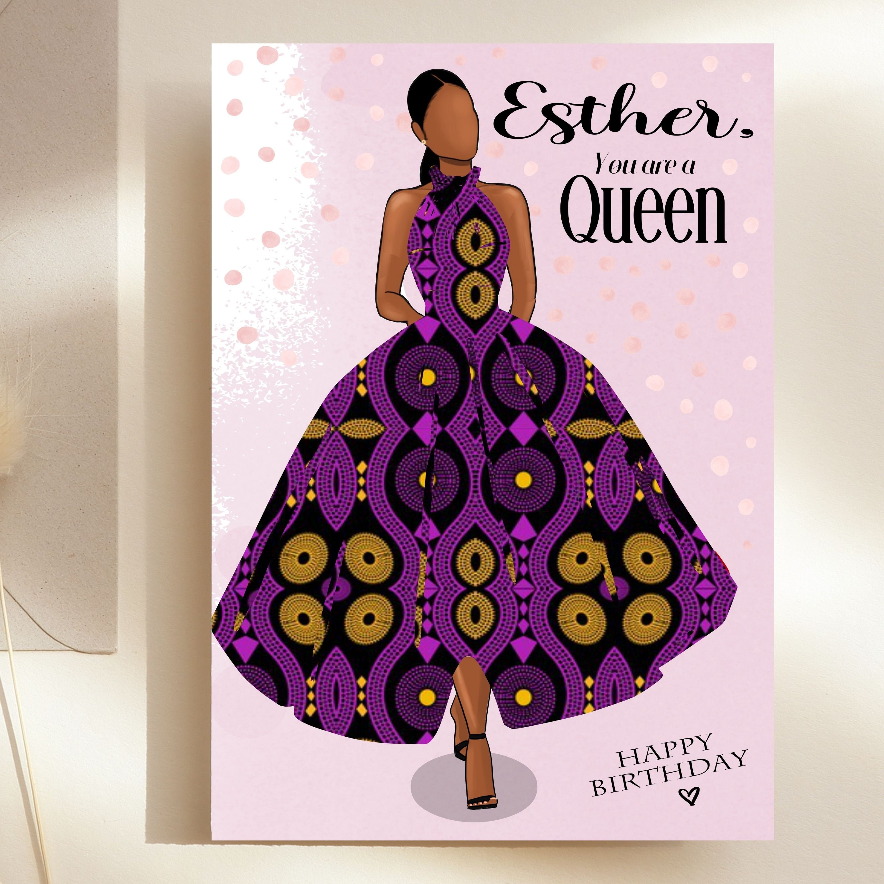 Black Queen Card Birthday Queen Card You Are a Queen Black - Etsy UK