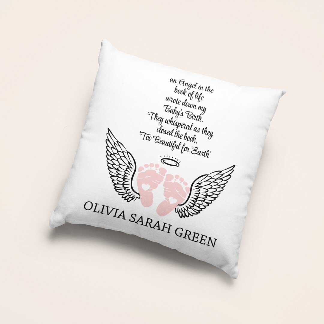 Baby Memorial Cushion, Personalised Cushion, Baby Keepsake, Baby ...