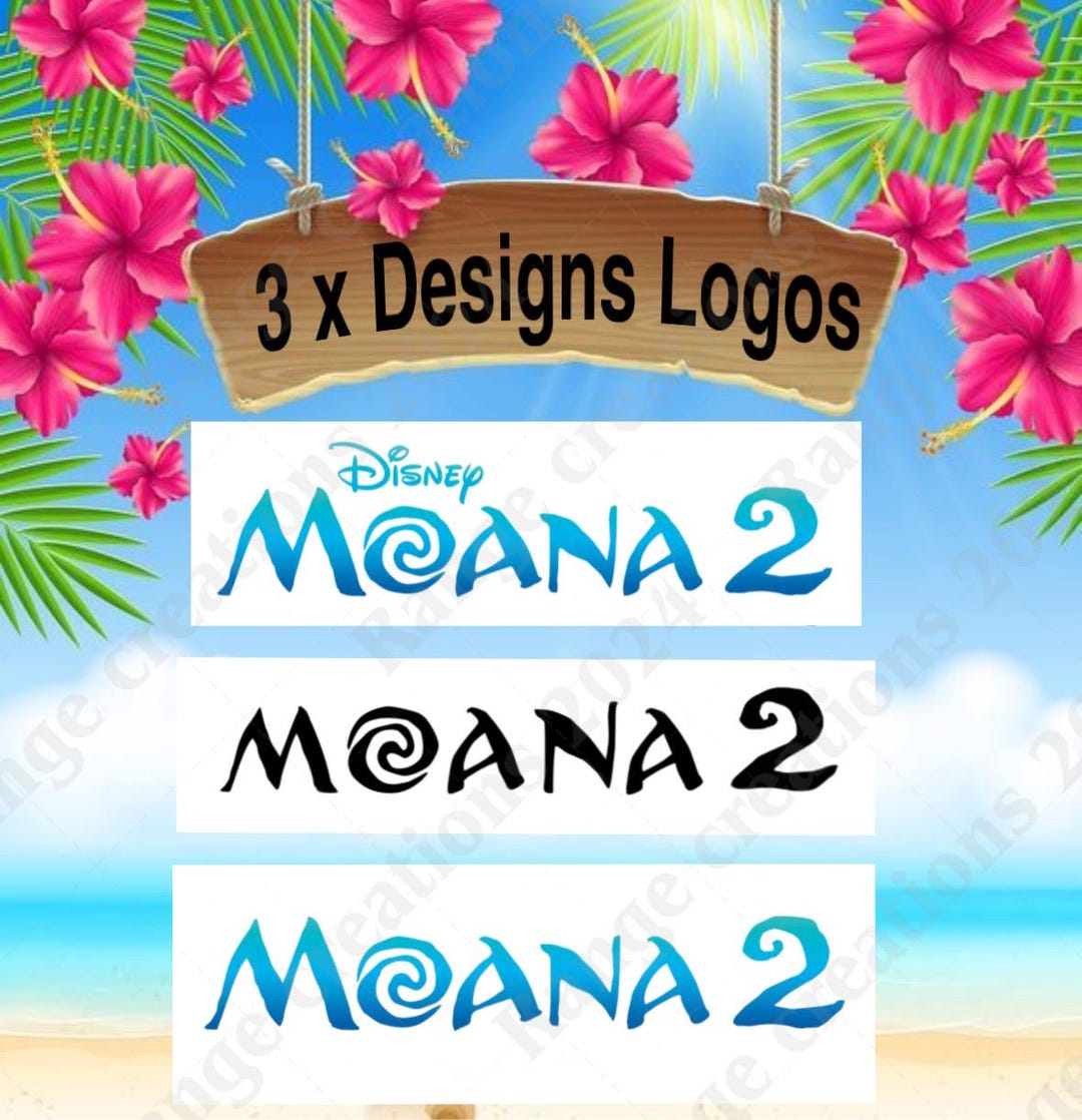 3 X Moana Logos Different Styles PNG Digital Download Hoodie Tshirt ...