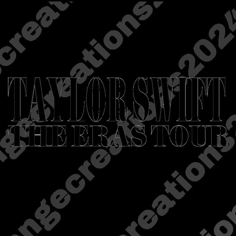 Taylor Eras Tour Logo PNG for Cricut Vinyl in Black TS Swiftie for ...