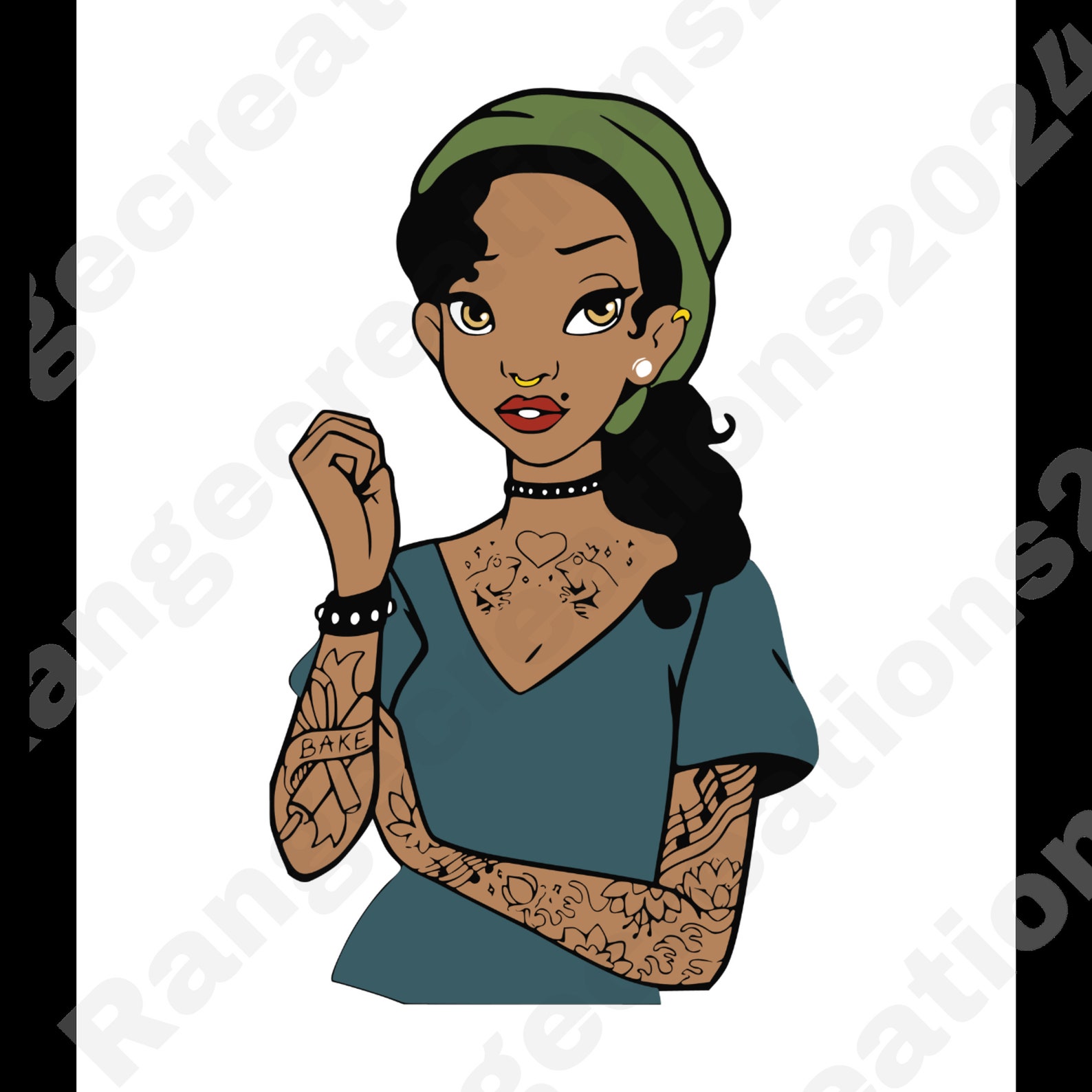 5 X Princess Tattoo Design PNG Logos Tshirt Hoodie Sublimation - Etsy