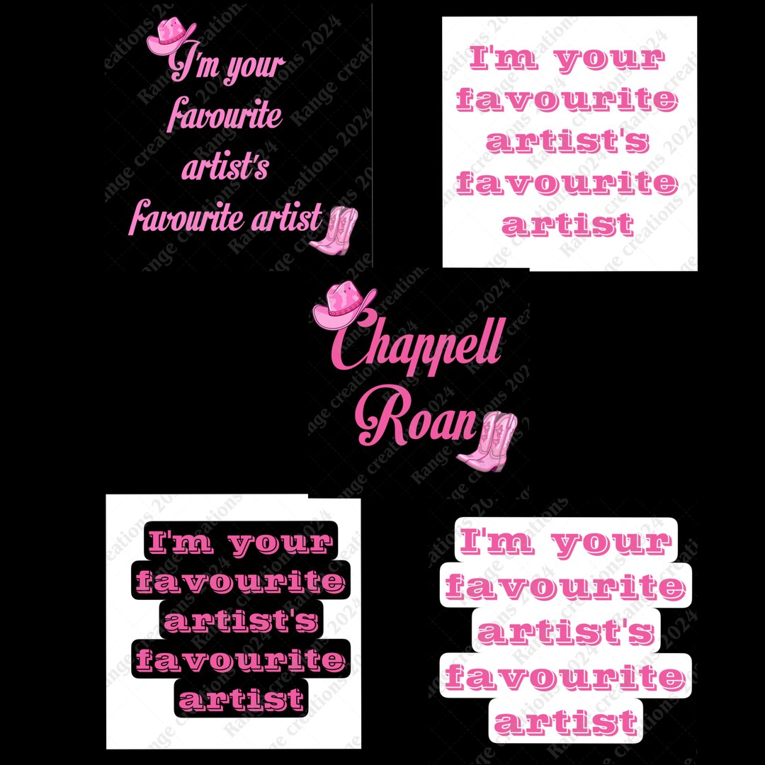 5 X Chappell Roan Designs Logo PNG Im Your Favourite Artists Favourite ...