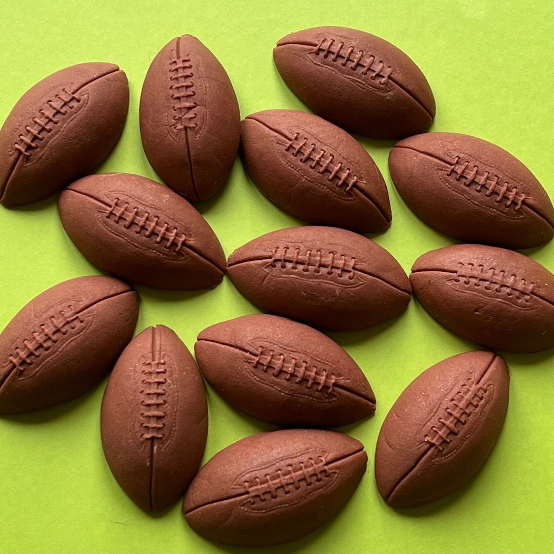 12 Rugby Balls Edible Fondant Cake/cupcake Toppers Birthday Boys - Etsy