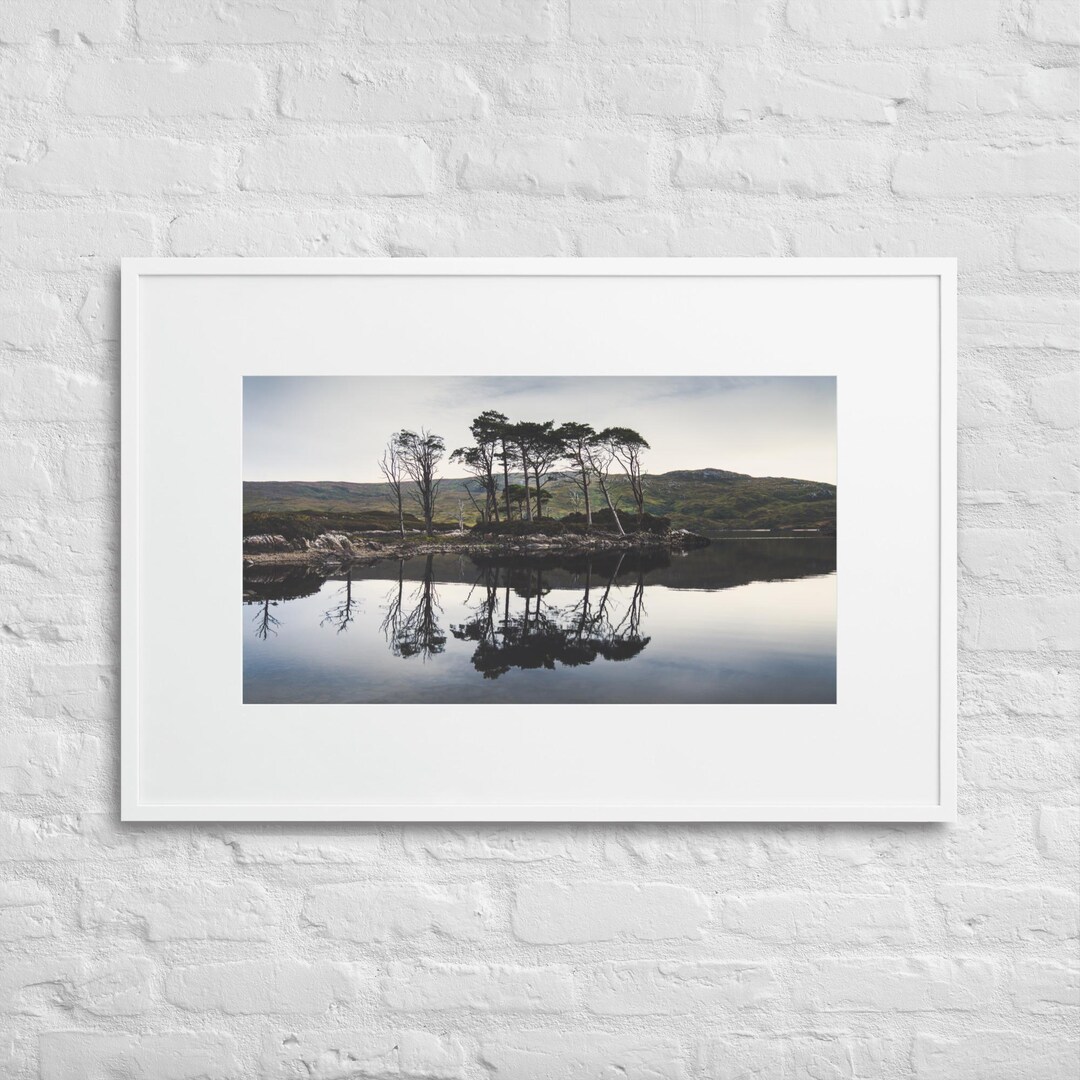 Scottish Loch Reflection Print – Calming Dusk Landscape Wall Art ...