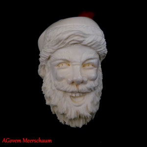 Handcarved Unsmoked Santa Clause Block Meerschaum Smoking Pipe, Gift ...