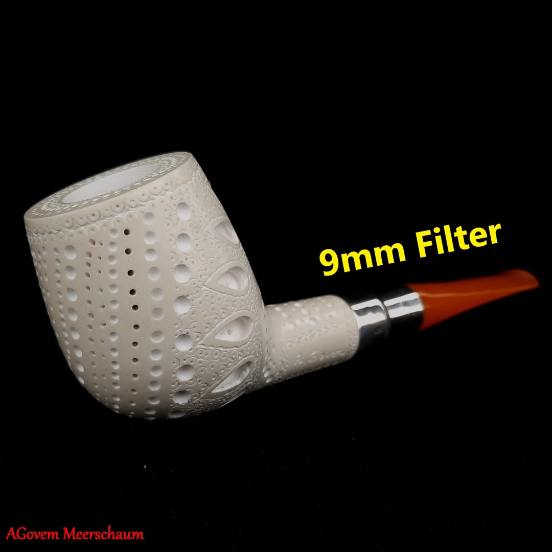 Agovem Spigot 9mm Billiard Block Meerschaum Smoking Pipe W - Etsy