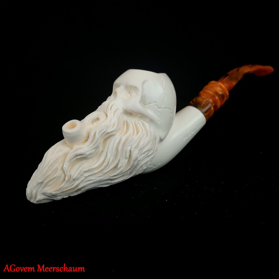 Smoking Skull Meerschaum Pipe, Smoking Pipe, Custom Made Pipe, Tobacco ...