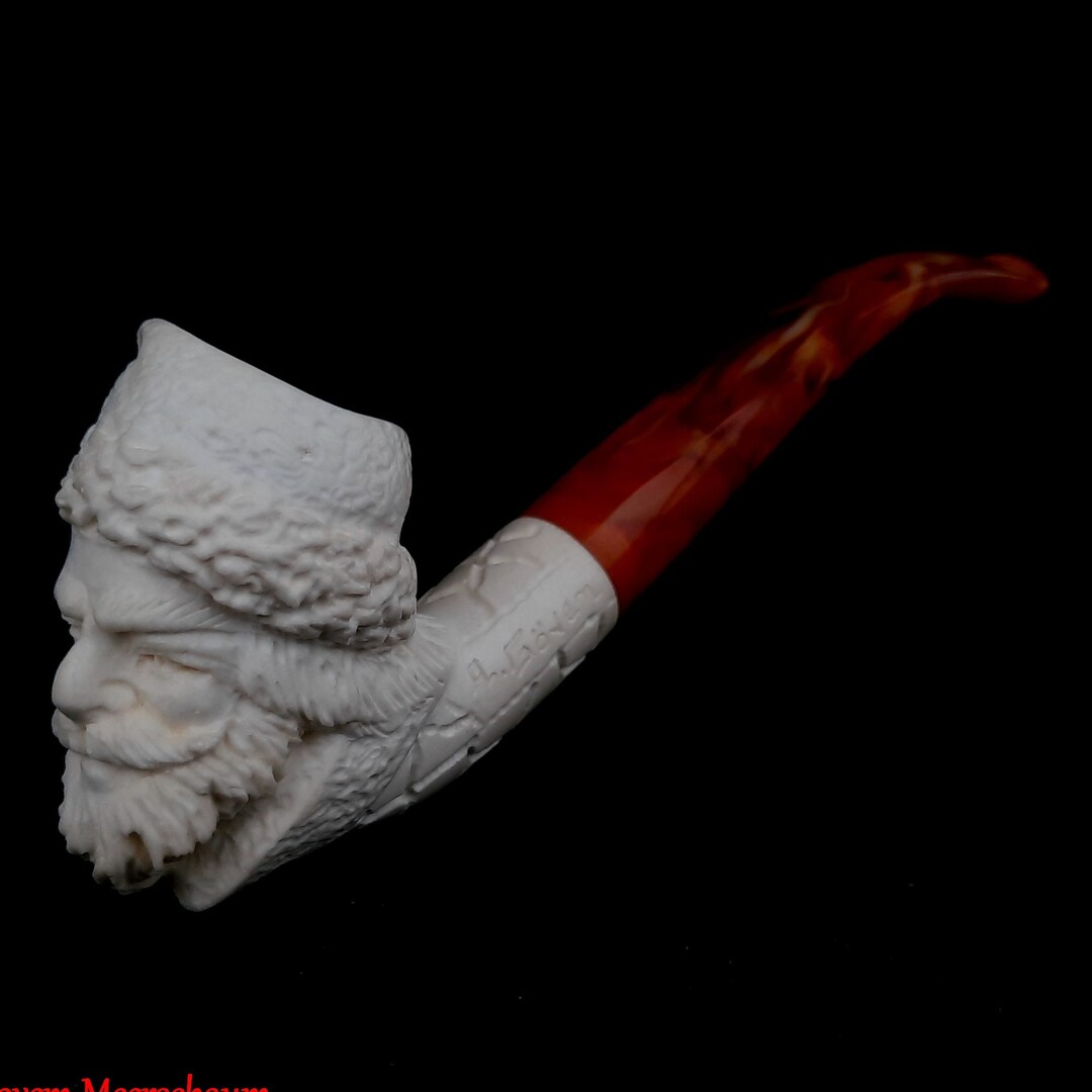 Handcarved Unsmoked Santa Clause Block Meerschaum Smoking Pipe, Gift ...