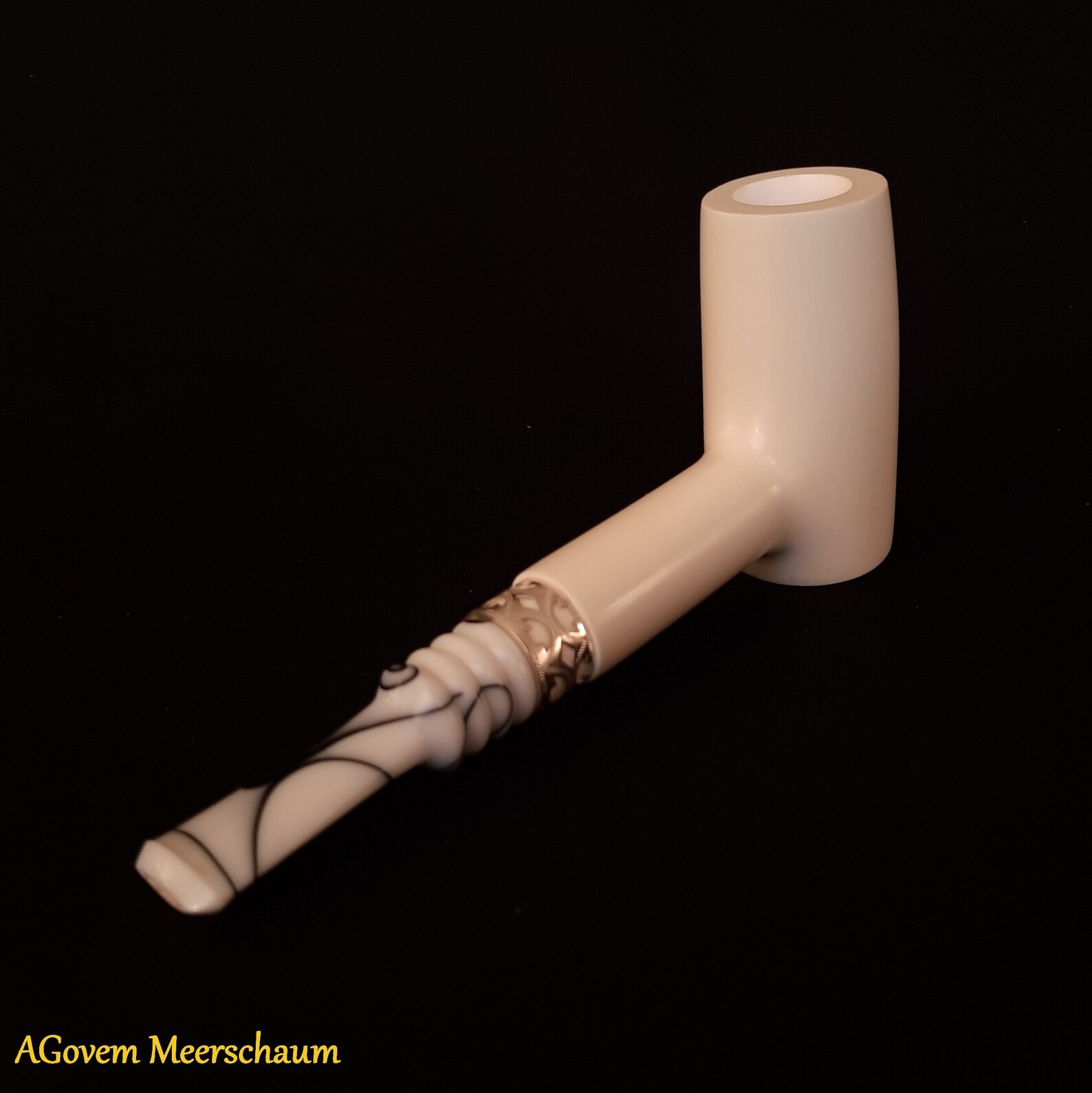 Poker Meerschaum Smoking Pipe With 925 Silver Block - Etsy