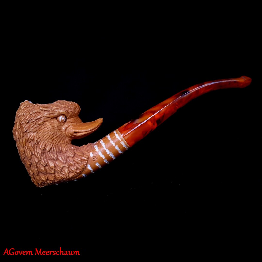 Handcarved Angry Duck Block Meerschaum Pipe, Smoking Pipe, Custom Made ...