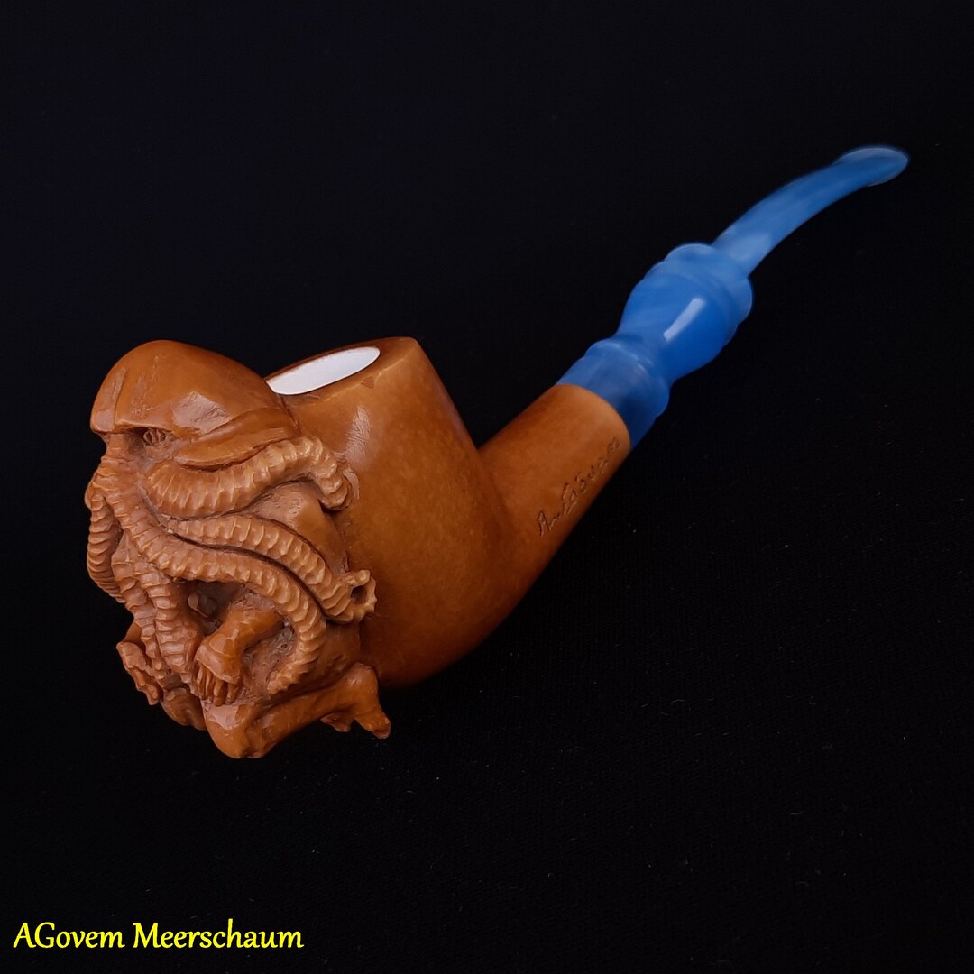 Davy Jones Handcarved Block Meerschaum Pipe, Smoking Pipe, Custom Made ...