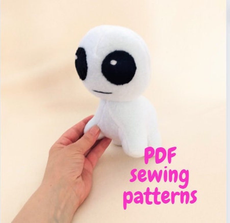 TBH White Yippee Creature Plush Sewing Pattern PDF Cute - Etsy