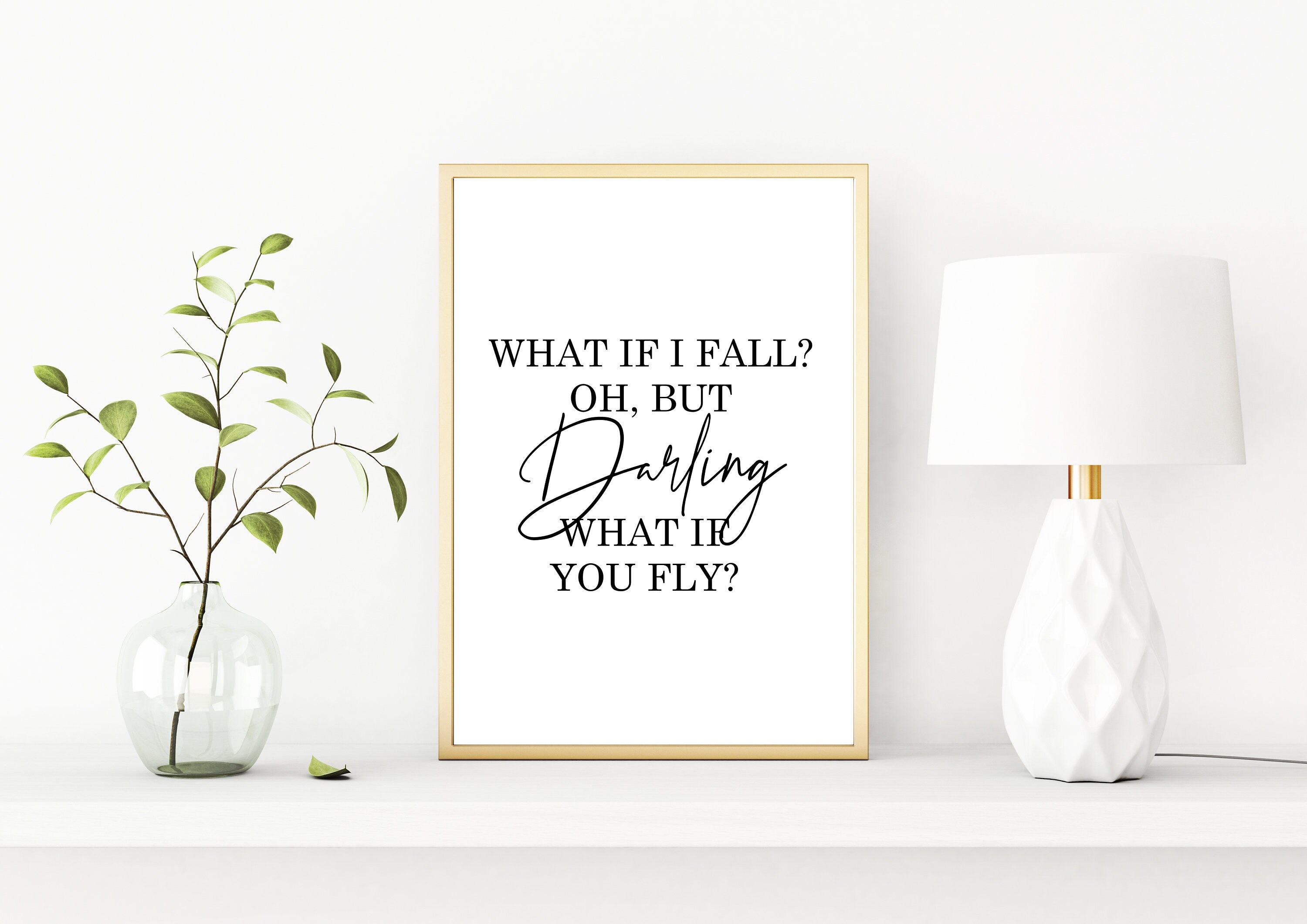 Poster sayings and quotes black and white sw Darling | Etsy