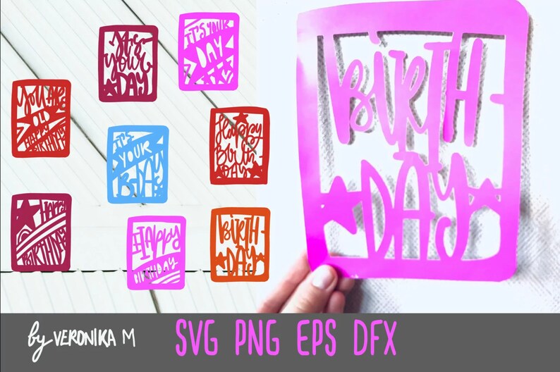 Birthday Card SVG. Happy Birthday MEGA Bundle. Paper Cut SVG - Etsy