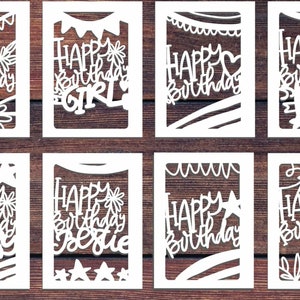 Birthday Card SVG. Happy Birthday MEGA Bundle. Paper Cut SVG - Etsy