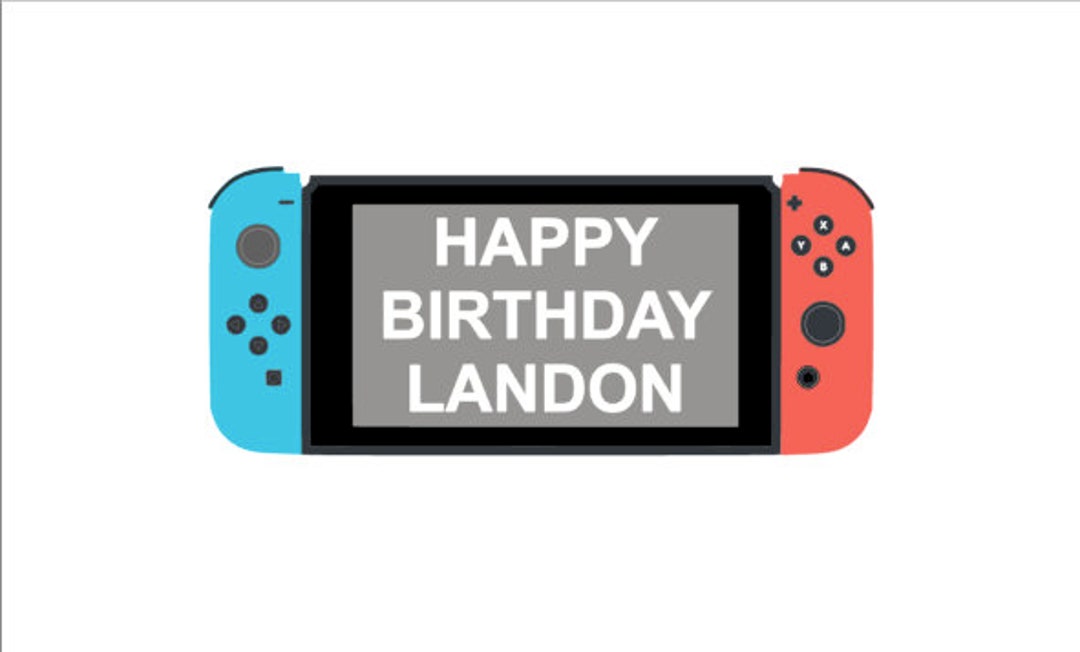 Nintendo Switch DIGITAL FILE ONLY Blank Grey Screen Invitation - Etsy