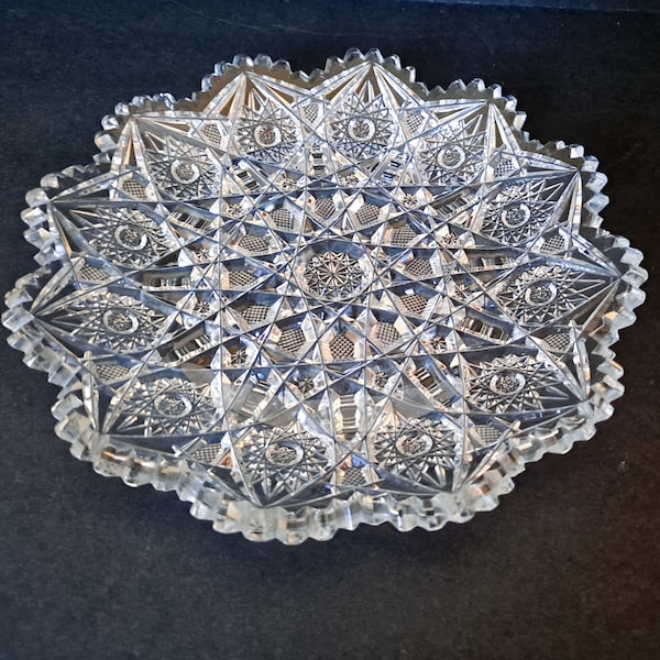 Cut Glass Tray - Etsy