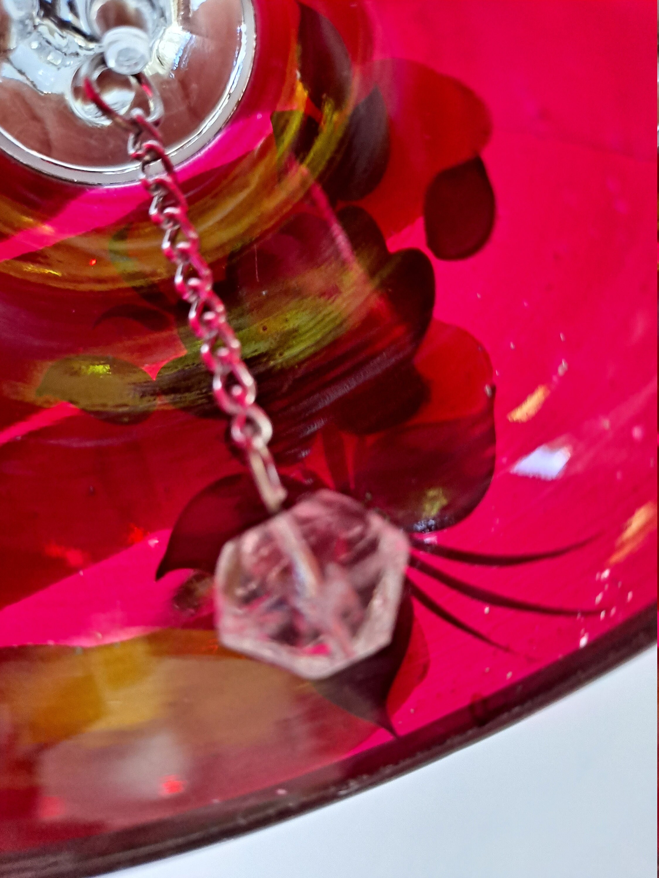 1978 Vintage Collectible Westmoreland Ruby Red Bell, Hand Painted by C ...