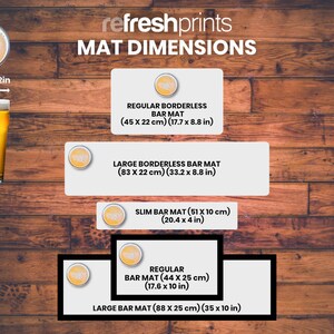 Long Bar Mat - Commercial Quality / Home Bar / Bar Mat /personalised ...
