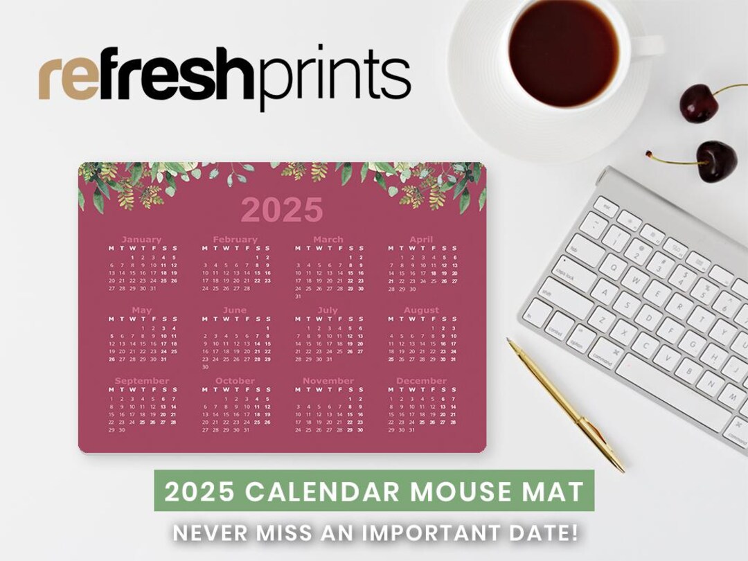 2025 Calendar Mouse Mat / Office Stationary / Mouse Mats Desk ...