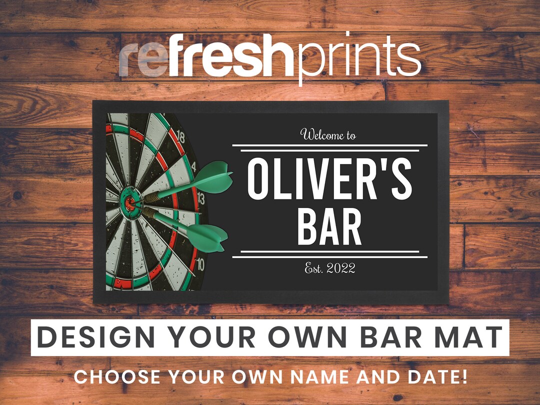 Personalised Bar Runner Unique Bar Runner /man Cave Gift/ - Etsy
