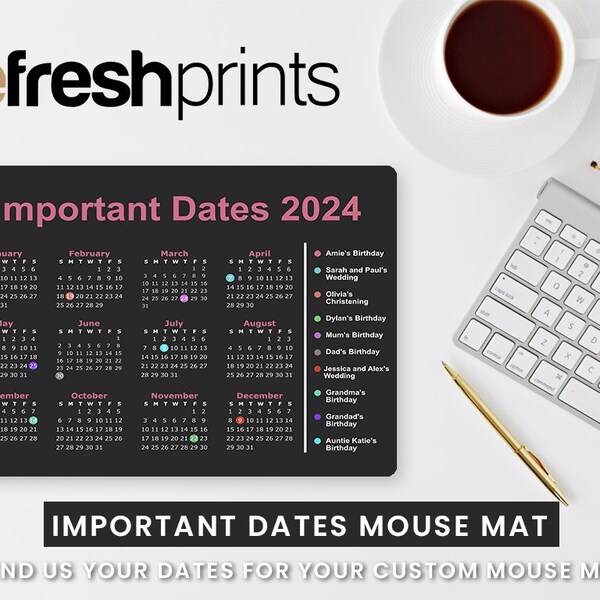Calendar Mouse Pad - Etsy