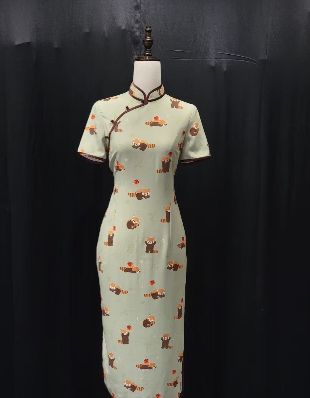 Custom Panda Vintage Cheongsam Dress | Evening Dress | Wedding Dress ...