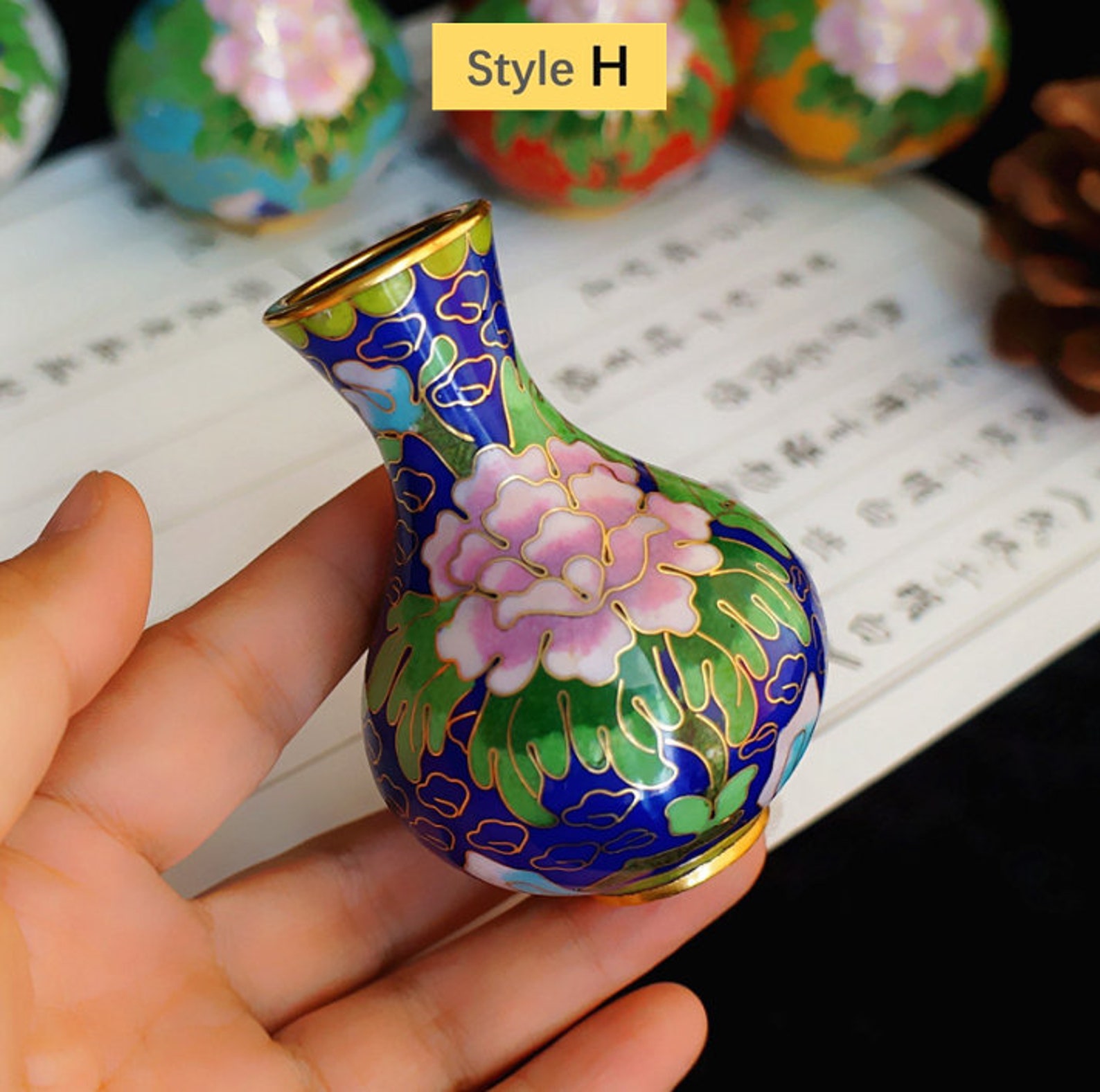 Miniature Ceramic Flower Vase Decor. Traditional Chinese Flower Vase ...