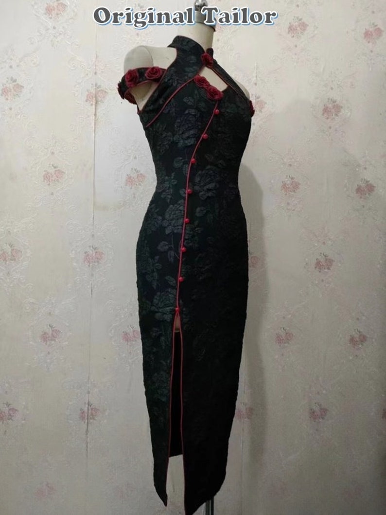 Custom Vintage Black Cheongsam Dress | Bridal Dress | Wedding Dress ...