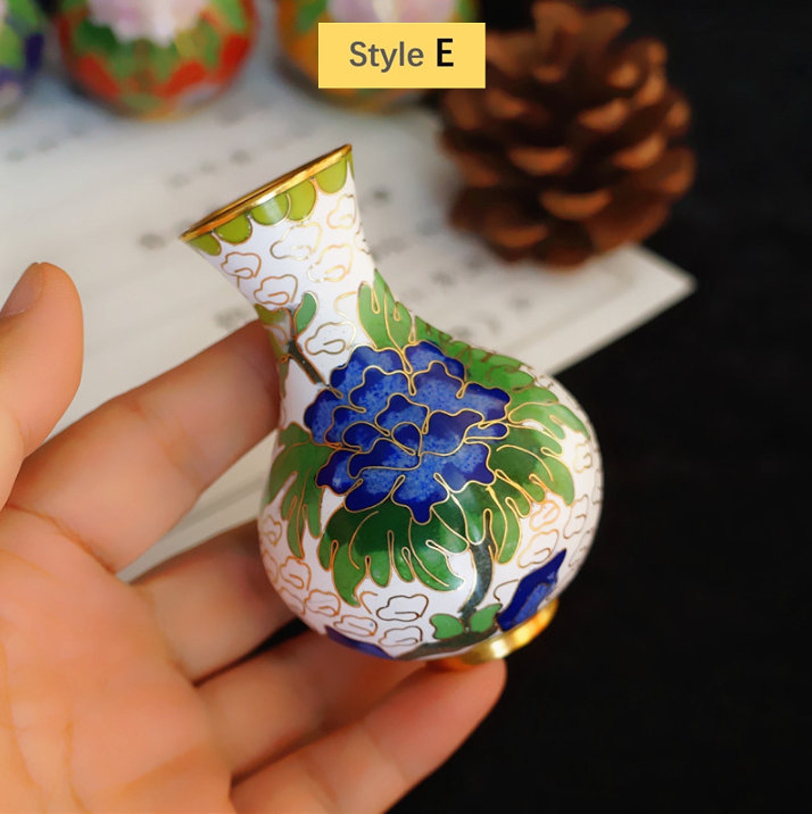 Miniature Ceramic Flower Vase Decor. Traditional Chinese Flower Vase ...
