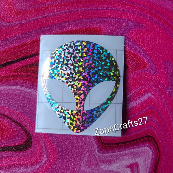 Holographic Alien Sticker - Etsy