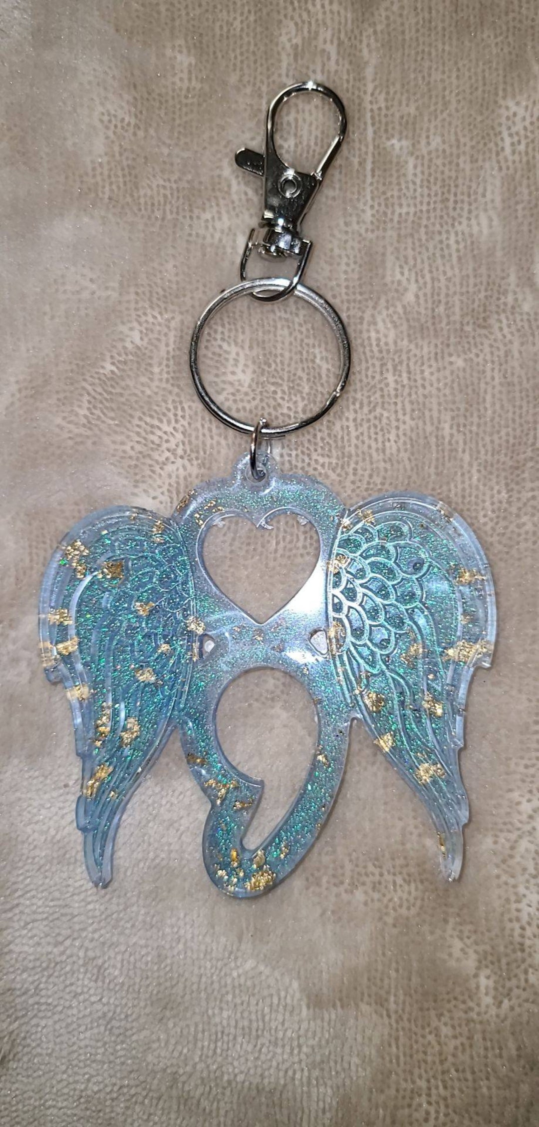 Semi Colon With Wings Keychain - Etsy