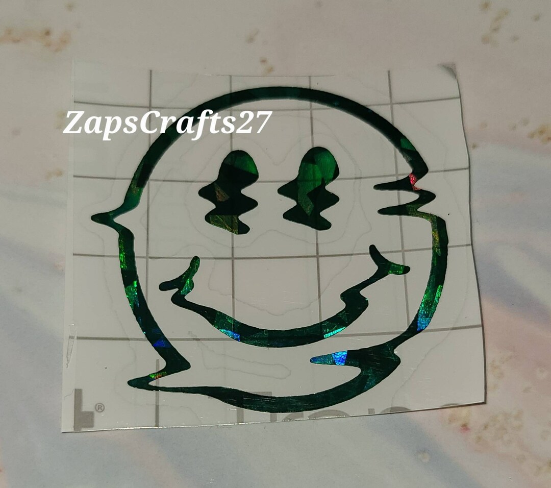 Trippy Smiley Face Decal - Etsy