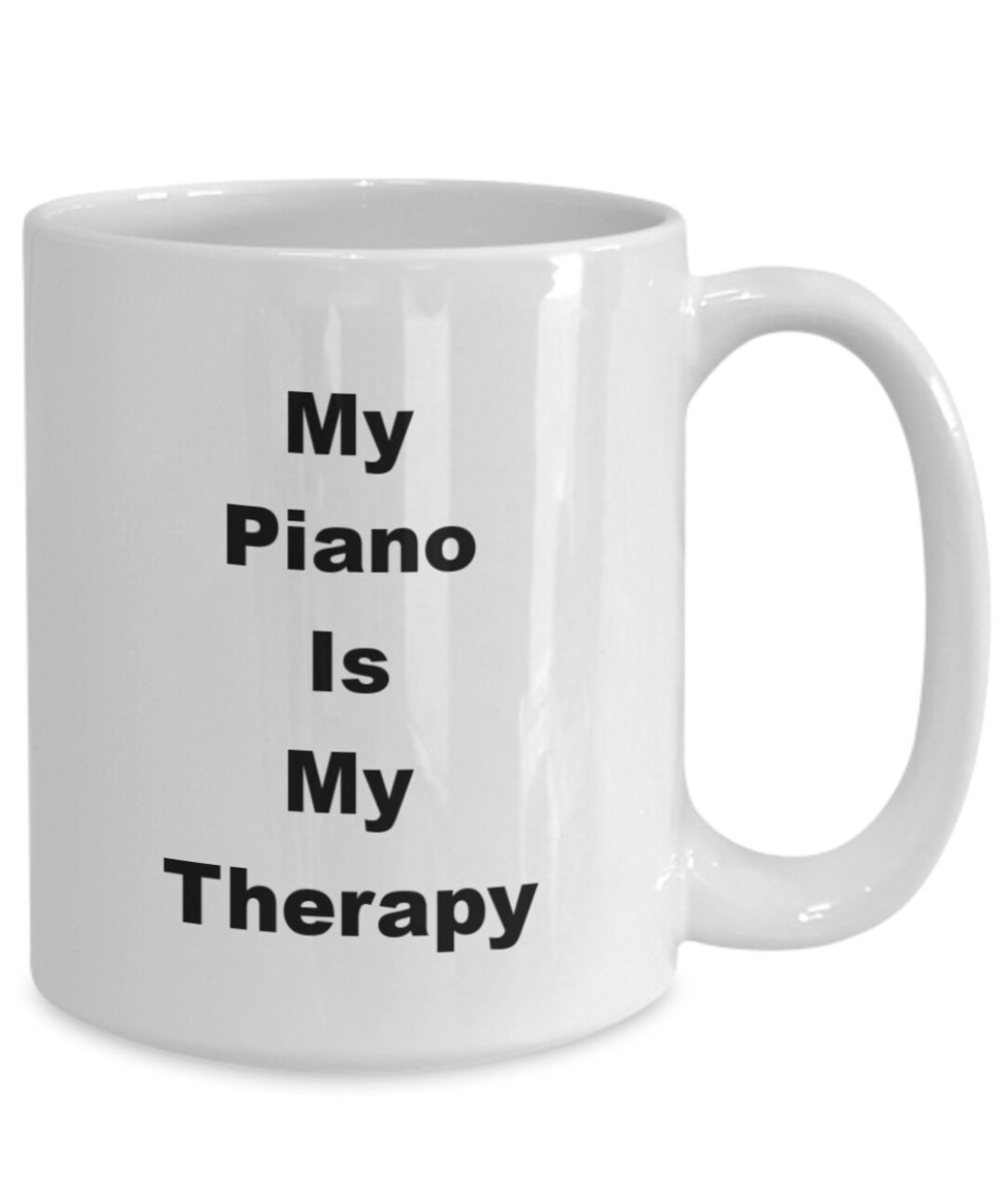 Piano Mug, Gift for Pianist, My Piano Is My Therapy Mug Coffee Cup ...