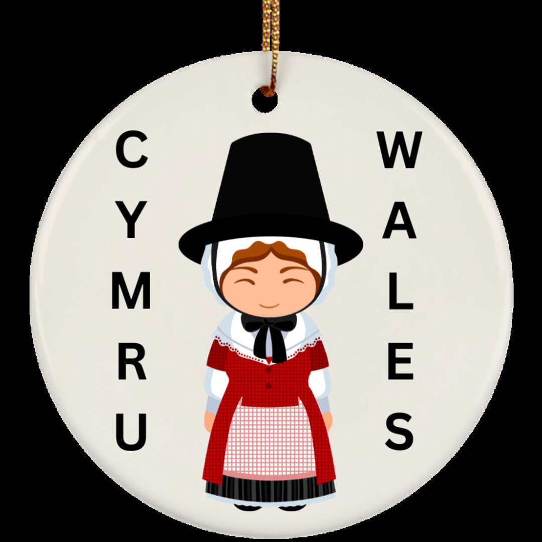 Wales Cymru Ornament, Welsh Lady Ornament, Welsh Ornament, Welsh Lady ...
