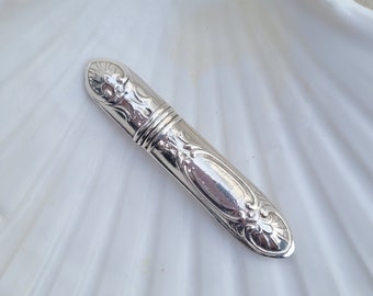 Antique Sterling Silver Needle Case - Etsy