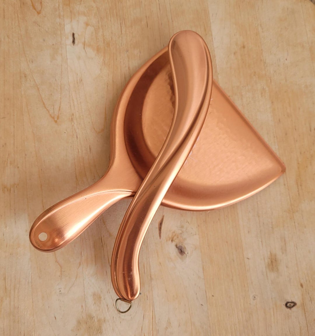 Vintage German Copper Dust Pan and Broom Set: Office Decor - Etsy